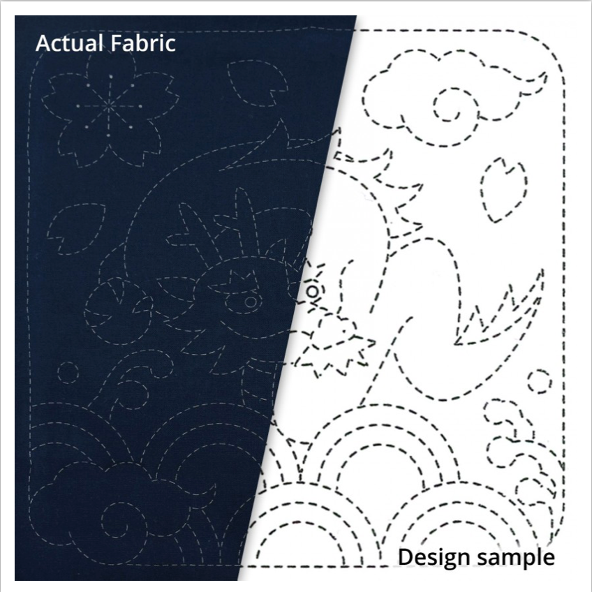 Olympus : Sashiko Sampler - Dragon & Seikai-Ha : Navy — DEAR GEMINI